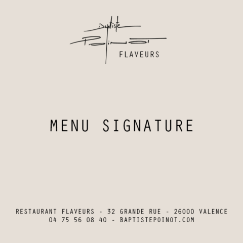Menu Signature - Baptiste Poinot